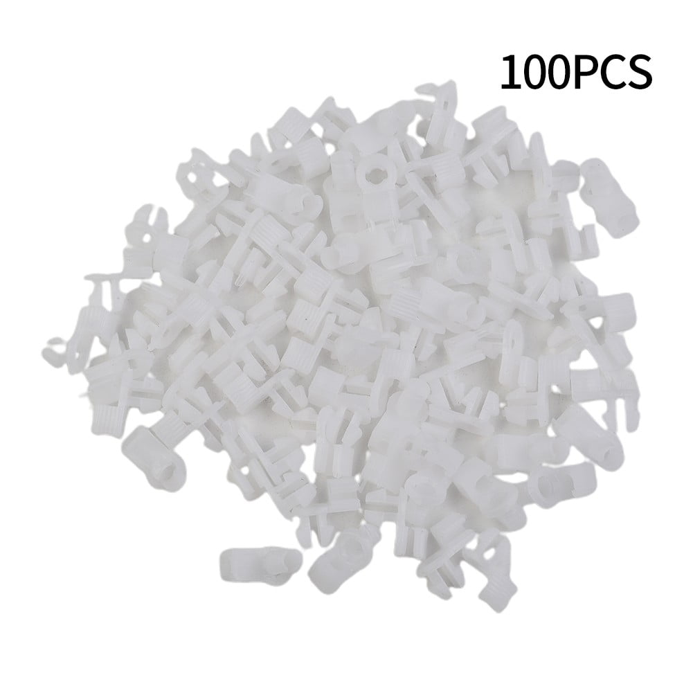 100 Pcs Car Auto White Plastic 8mm Dia Hole Door Lock Fastener Rod ...