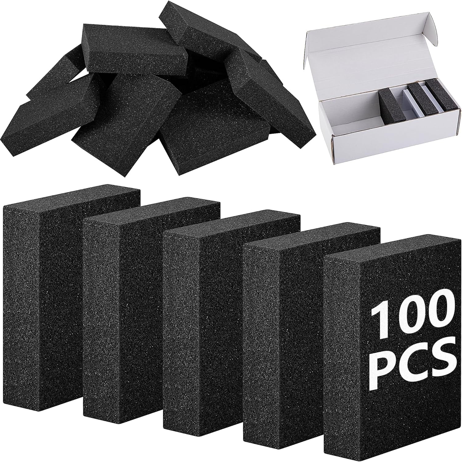 100 Pcs Card Dividers Foam- 40D High Elasticity Sponge Trading Card ...
