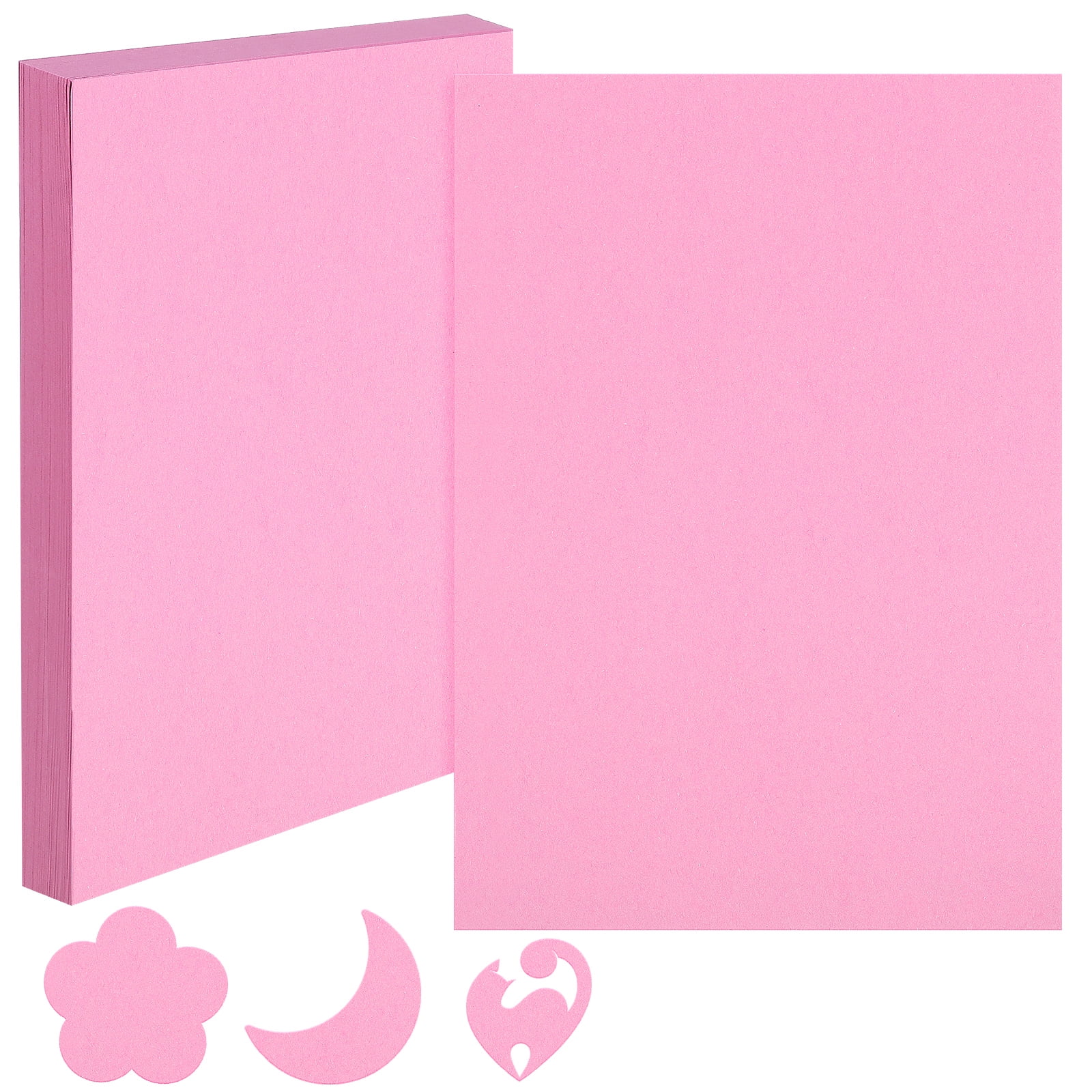 100 Pcs Cardstock Pink Printer Paper Board Label Child - Walmart.com