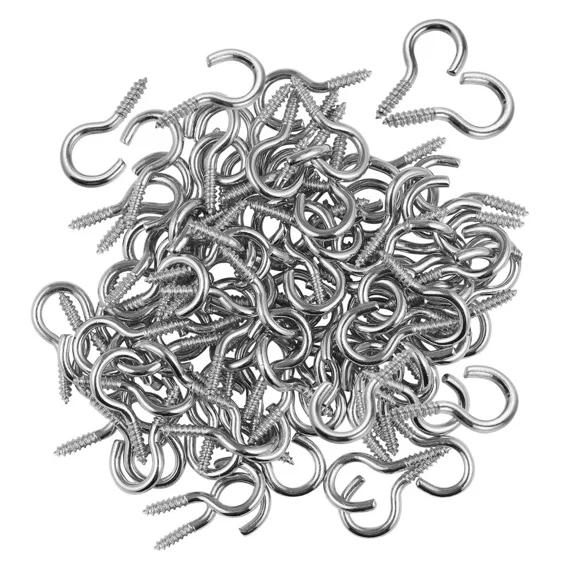 100 Pcs Ceiling Hooks Cup Hooks Screw Screw Hooks Wall Hooks Heavy Duty ...