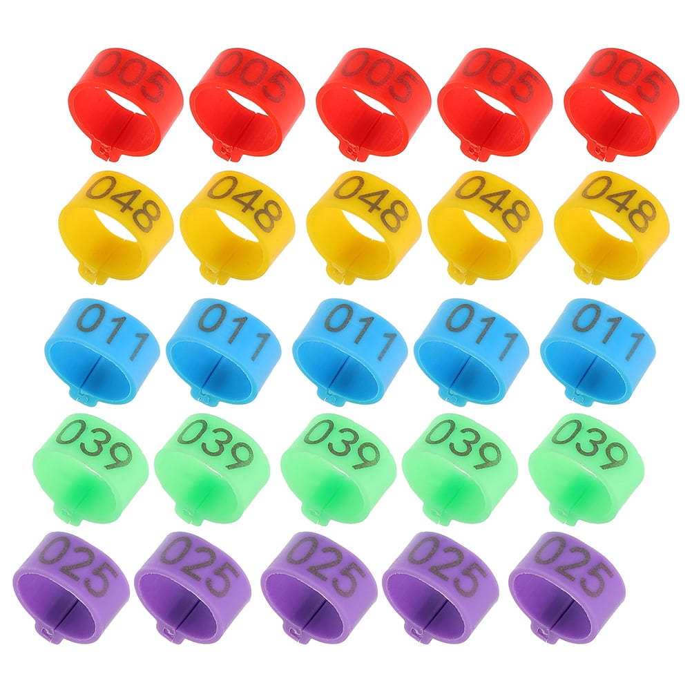 100 Pcs Chicken Charms Leg Bands Pigeon Leg Band Farm Anklet 3.00X1 ...