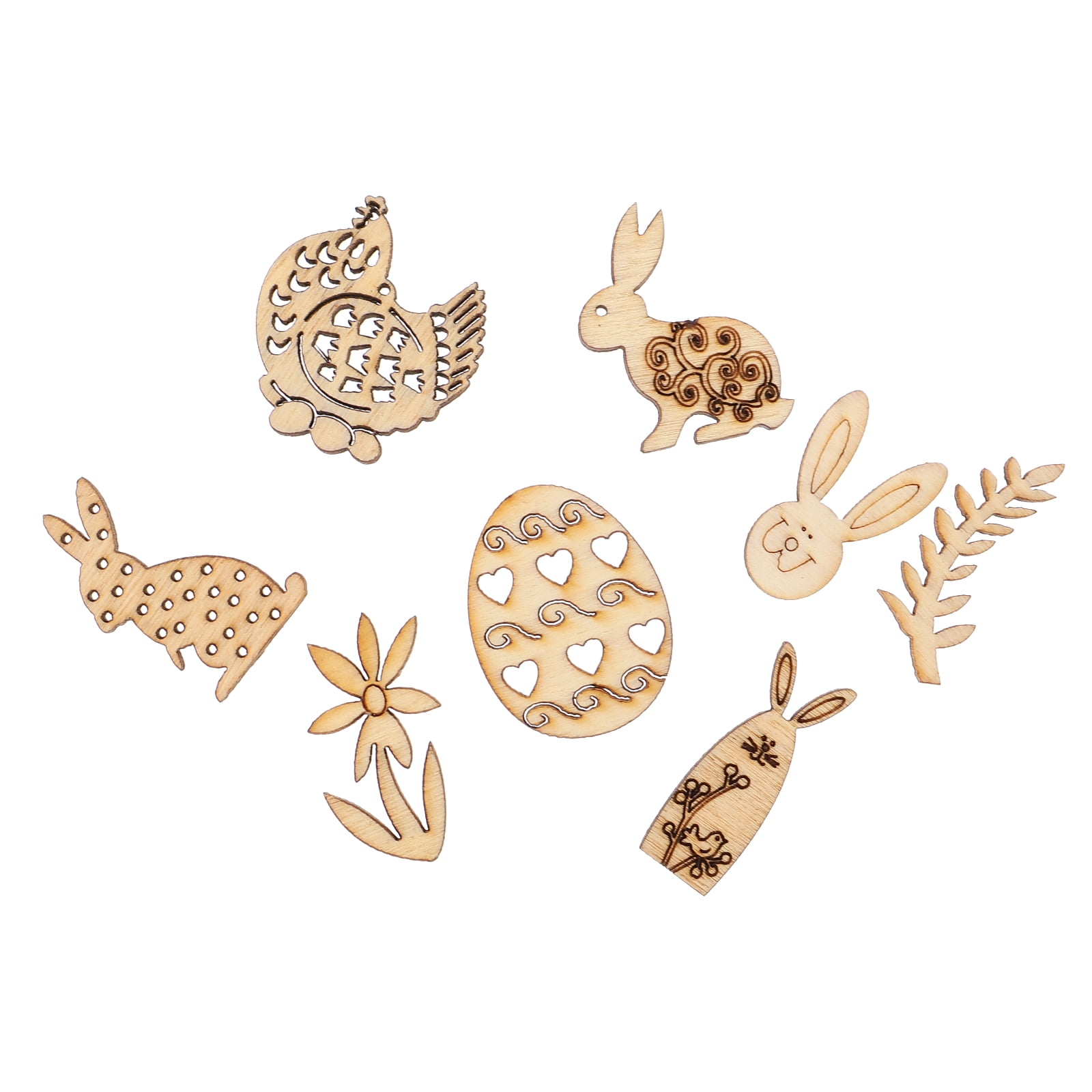 100 Pcs Chicken Shapes to Cut Out Easter Wood Chips - Walmart.com