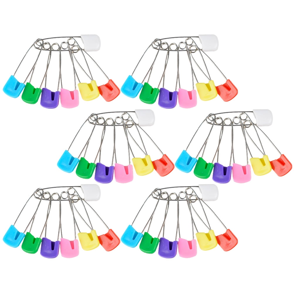100 Pcs Child Safety Pins Baby Nappies Safety Pin Brooches Queen Pin ...