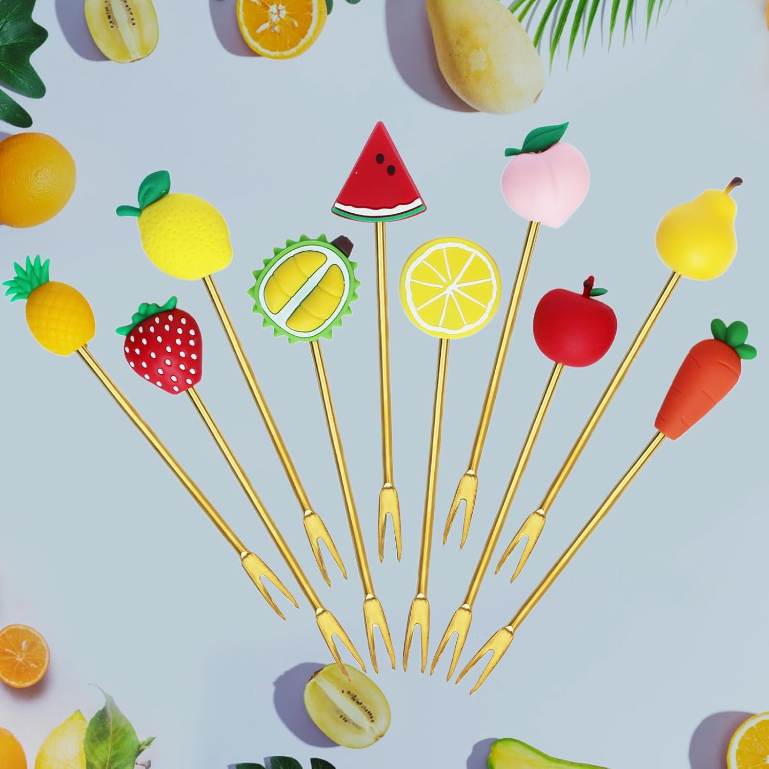 100 Pcs Christmas Cocktail Picks, 5.1'' Christmas Theme Wood Cocktail ...