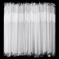 [Individually Wrapped] 100 Pcs Clear Flexible Plastic Straws ...