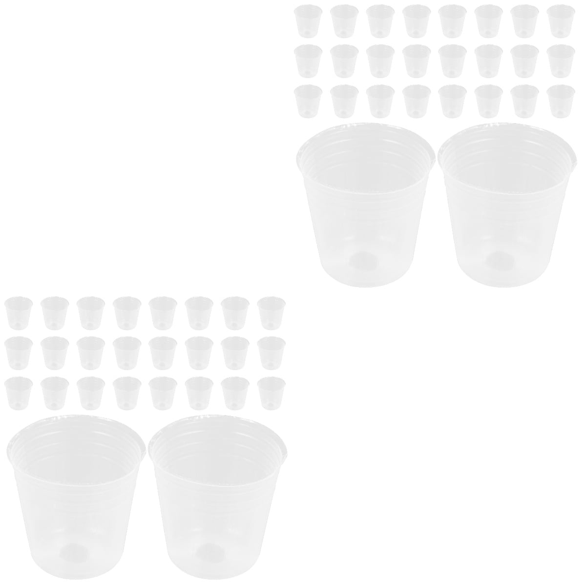 100 Pcs Clear Orchid Pots Plants Nursery Pots Plants Potted Pots Small ...