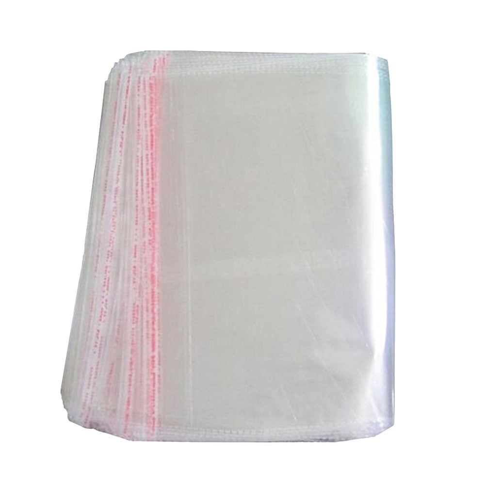 100 Pcs Clear Plastic Bags Grip Peel & Seal Strong Packing Self ...