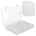 100 Pcs Clear Plastic Coin Capsules Set, Including Foam Gaskets ...