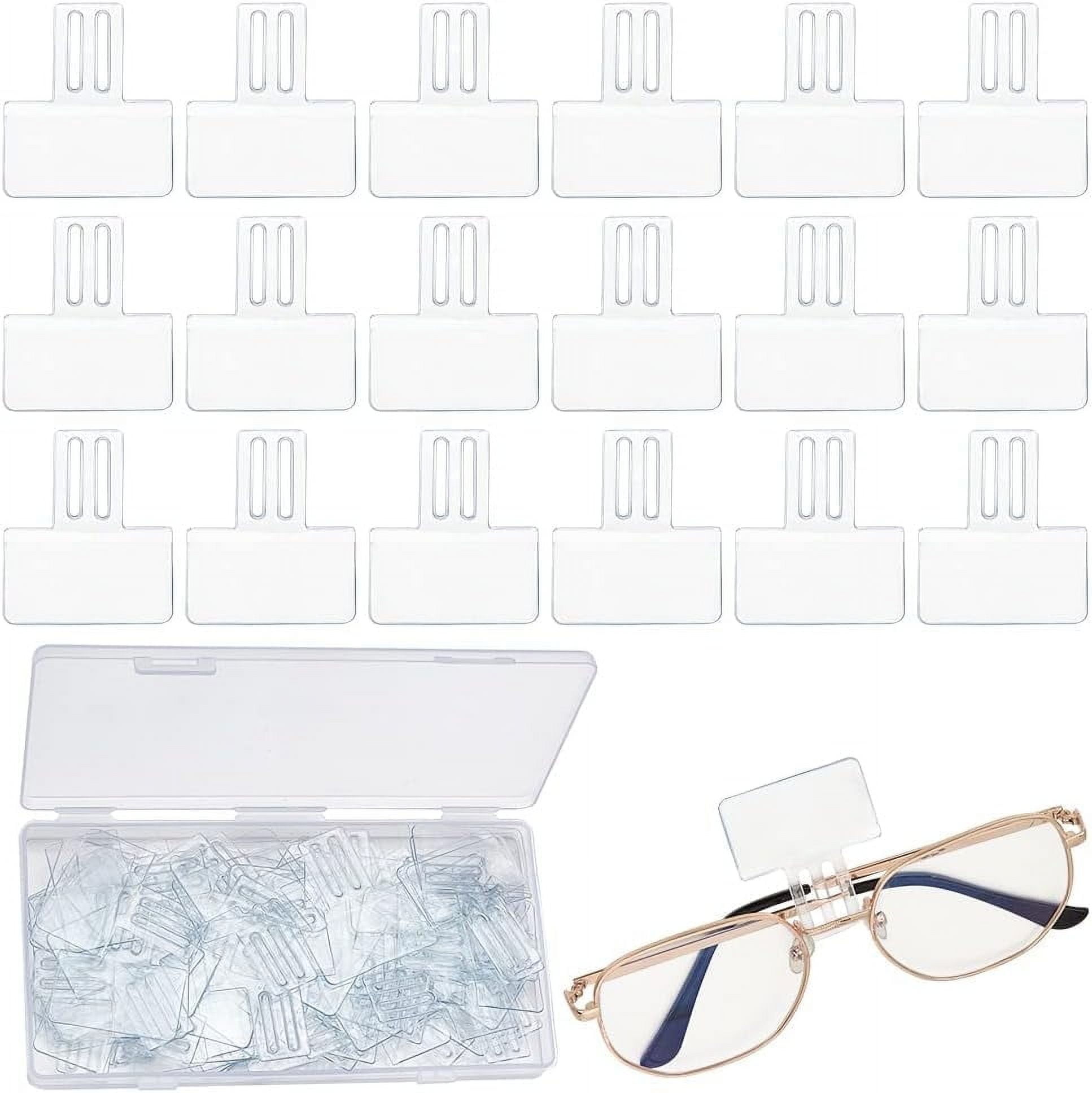 100 Pcs Clear Plastic Price Tag Holders for The Frame of Glasses Mini ...