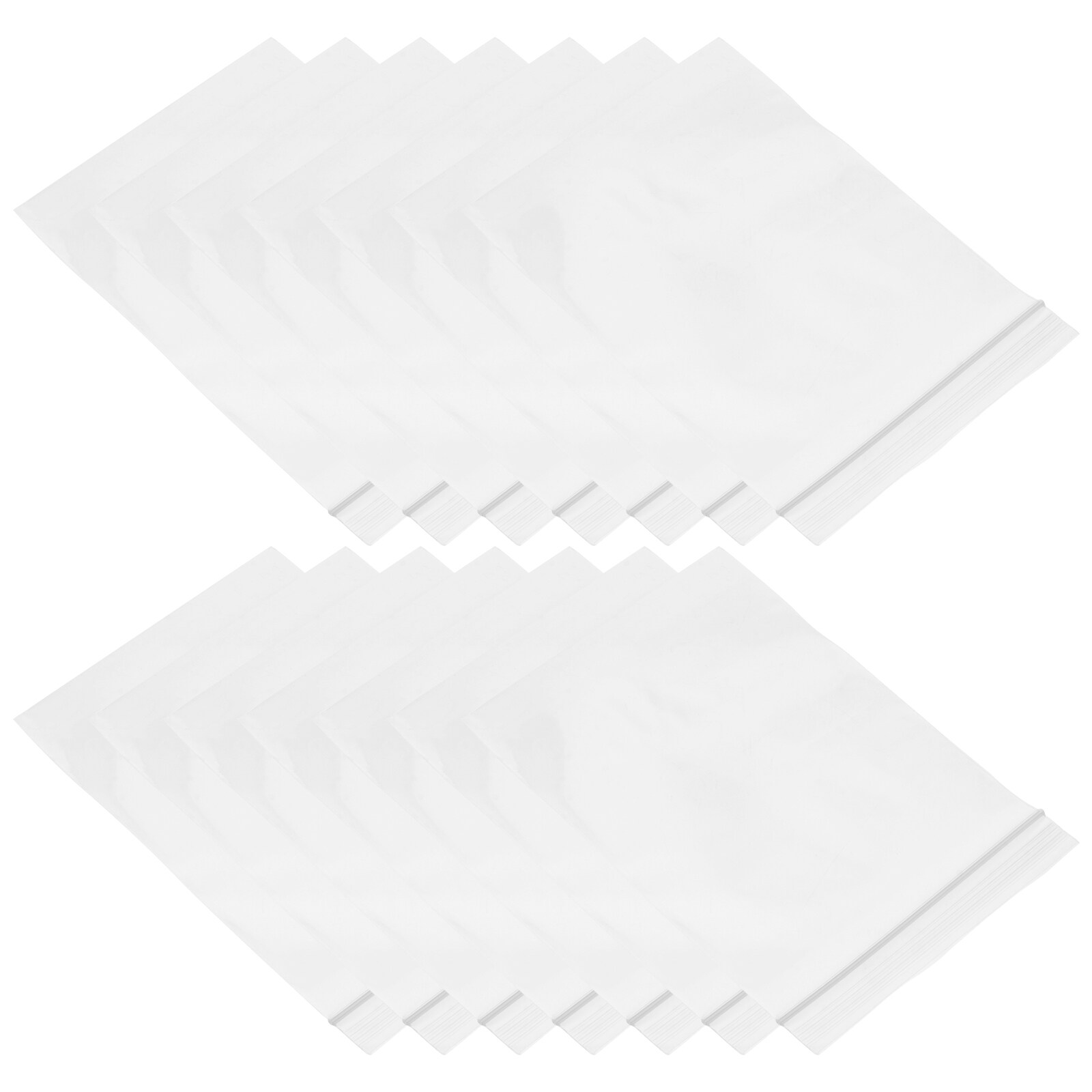 100 Pcs Clear Zipper Pouches Reclosable Freezer Bags Small Plastic Food ...