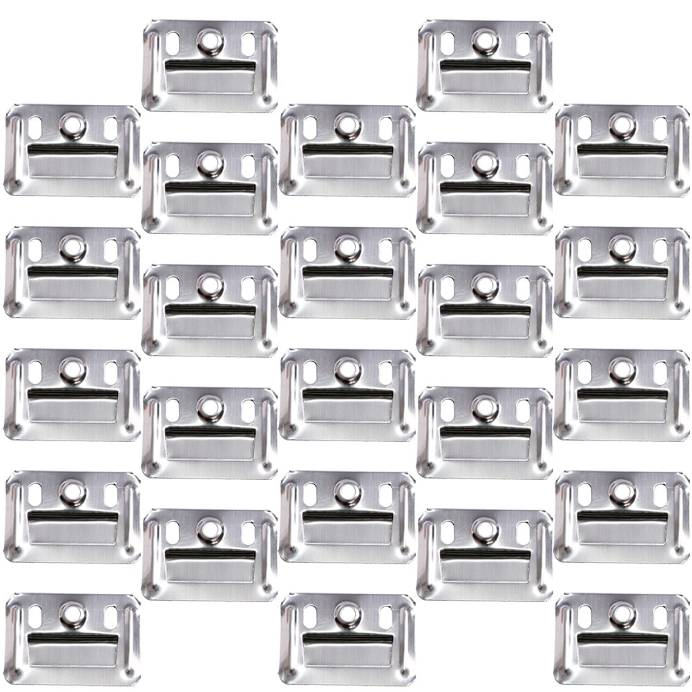 100 Pcs Cleat Wall Buckle Firm Wall Panel Clamp 4.30X3.20X0.40CM Silver ...