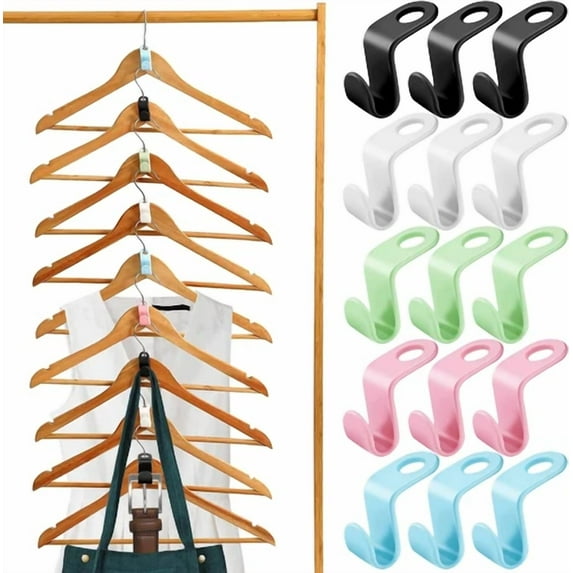 100 Pcs Clothes Hanger Connector Hooks,Heavy Duty Plastic Cascading ...