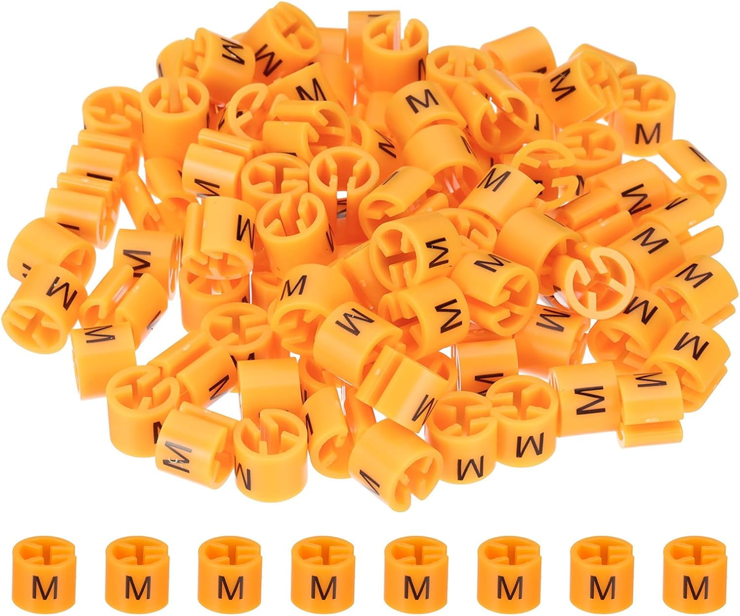 100 Pcs Clothes Hanger Markers, m Size Tags Fit 3mm Rod Garment Size ...