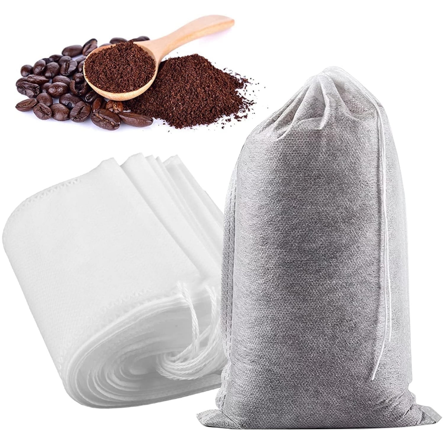 100 Pcs Cold Brew Filter Bags, No Mess Disposable Coffee Filter Bag ...