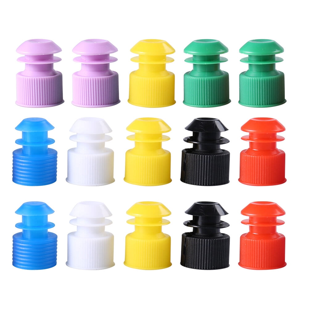 100 Pcs Collapsible Tubes Test Stopper Large Quantity Plugs Bottle ...