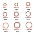 100 Pcs Copper Flat Washer Gasket Set, Purple Metal Sealing Ring ...