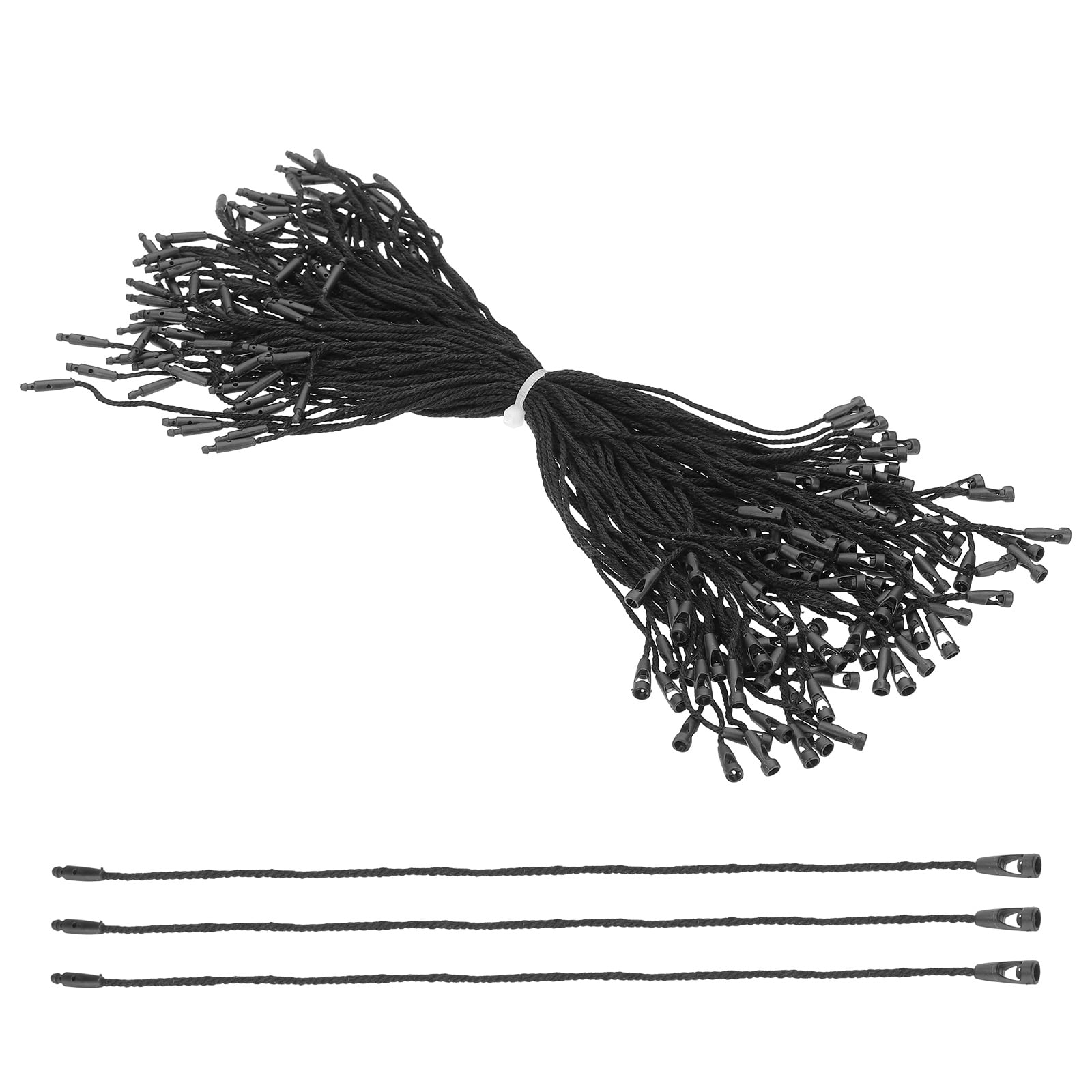 100 Pcs Cotton Hang Tag String, 8 Inch Black Snap Lock Pins Loop ...