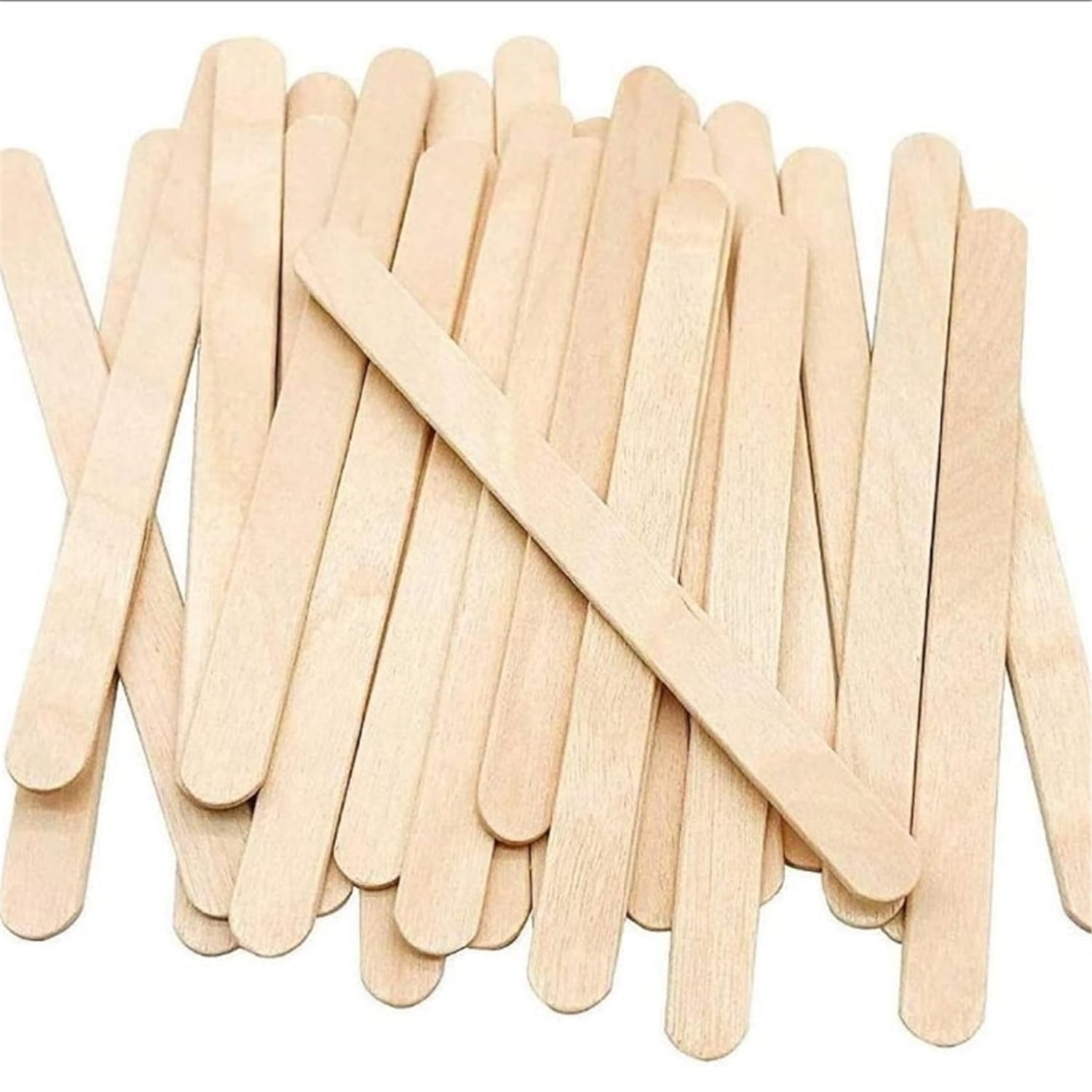 100 Pcs Craft Sticks Ice Cream Natural Wood Popsicle Craft Sticks 4.5 ...