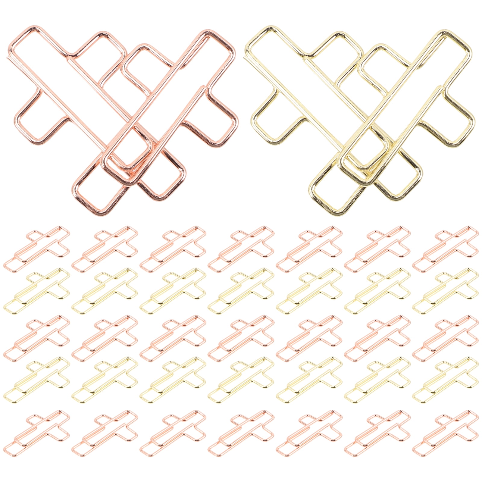 100 Pcs Cross Clip Fun Paper Clips Bookmark Paperclip Office Man ...