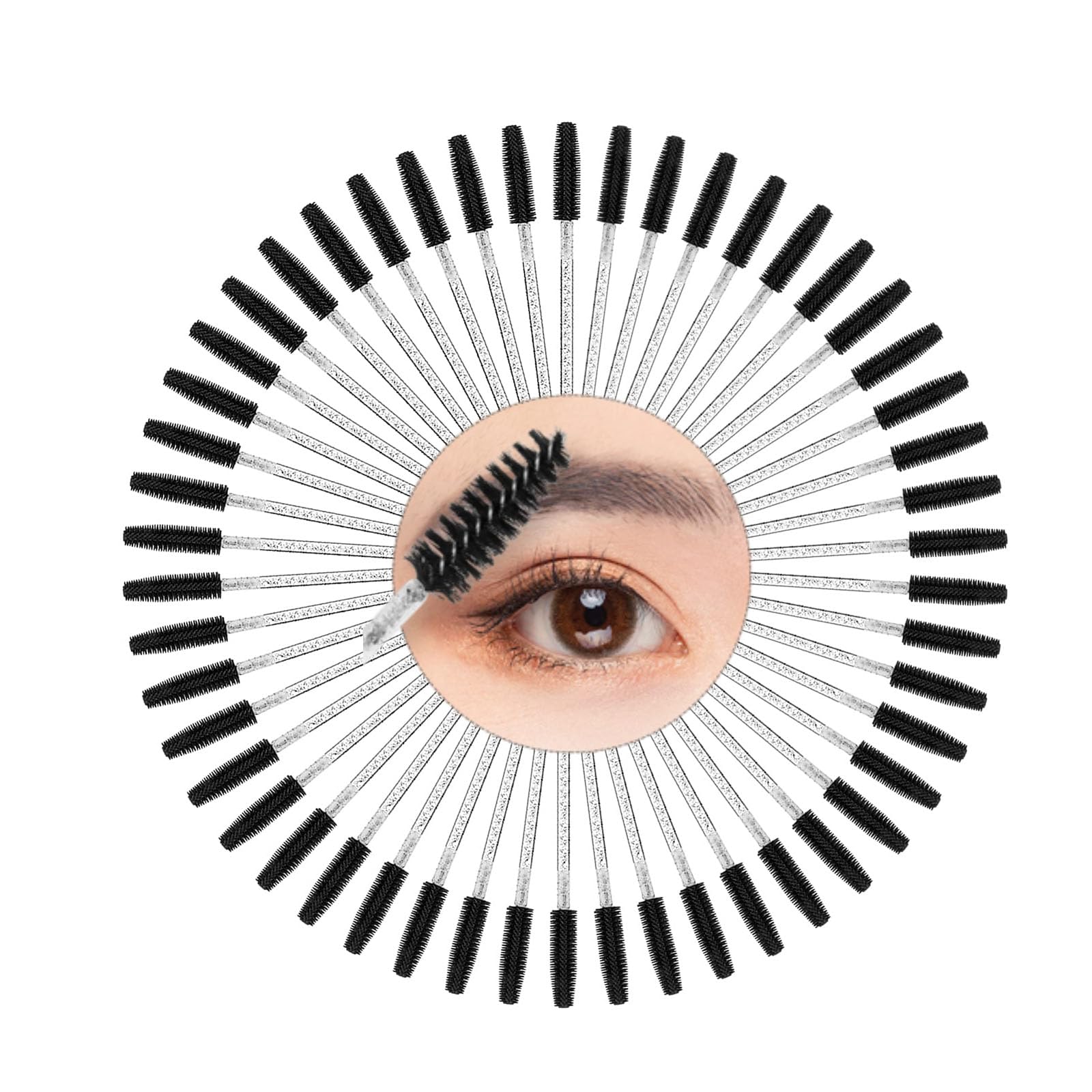 100 Pcs Crystal Eyelash IFF17 Brush,Mascara Wands Spoolies Mascara ...