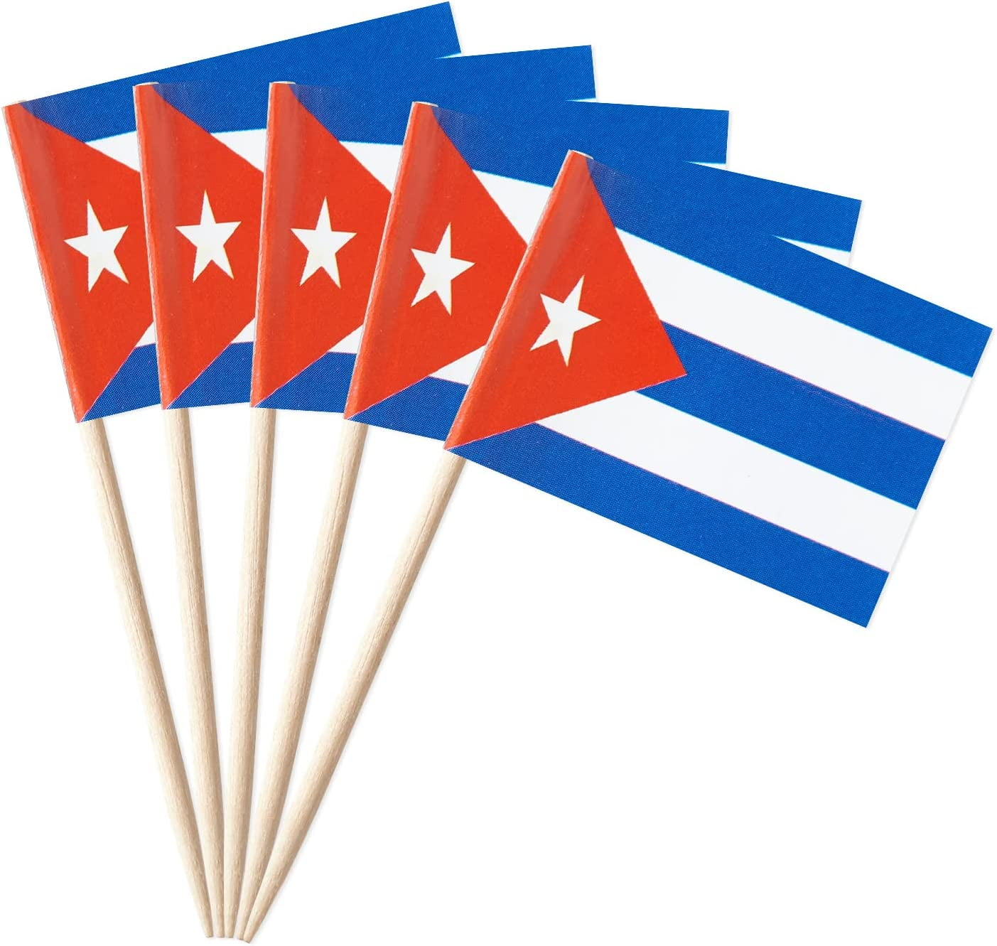 100 Pcs Cuba Flag Cuban Toothpick Flags Small Mini Cuban Cupcake ...