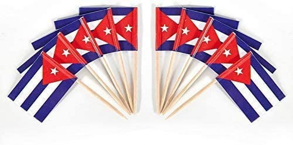 100 Pcs Cuba Flag Cuban Toothpick Flags, Small Mini Stick Cupcake ...