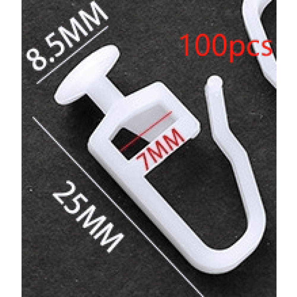 Curtain Track 100 Curtain Hooks, 6 X Stoppers, Curtain Gliders With 11 ...