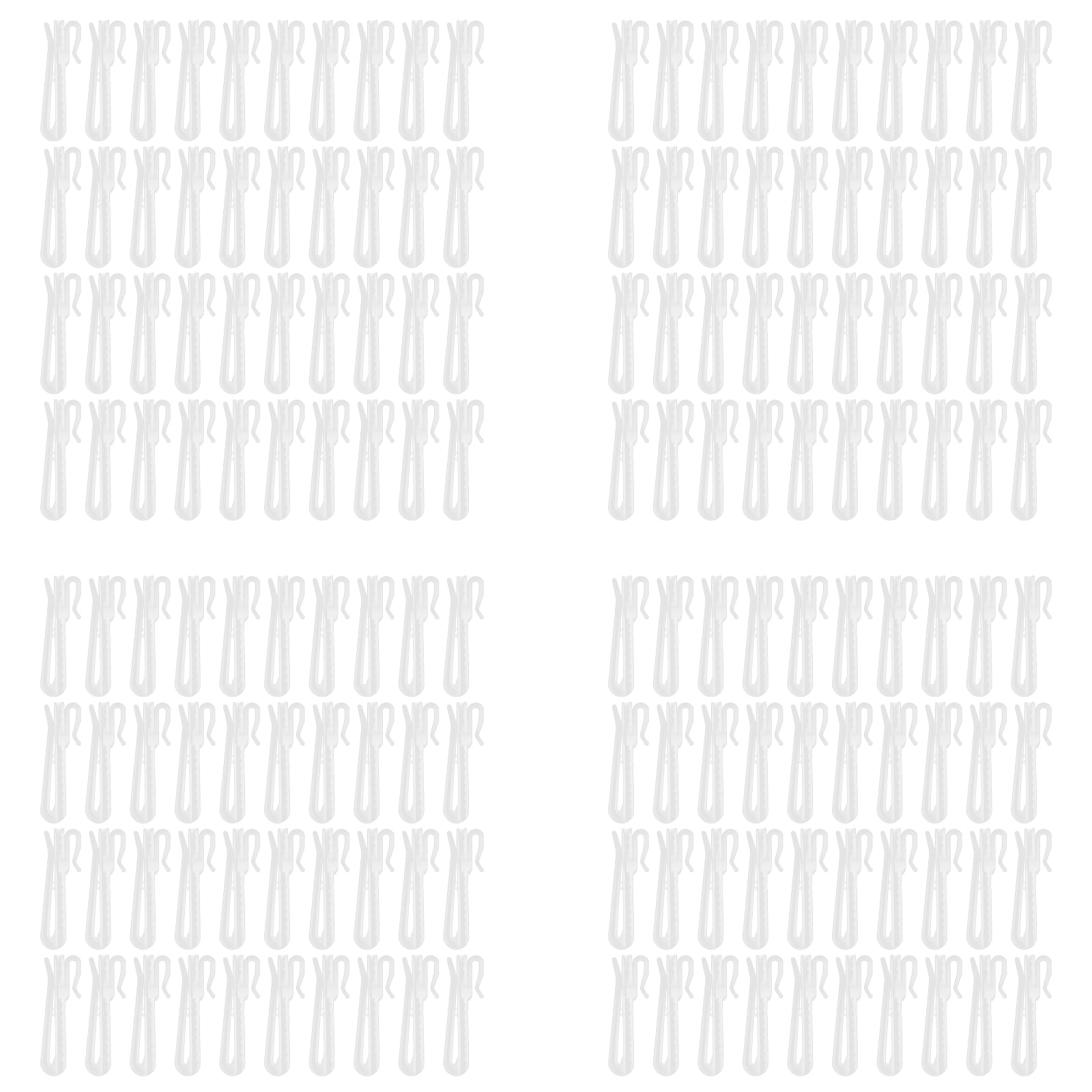 100 Pcs Curtain Pole Brackets Extended Plastic Adjustment Hook ...