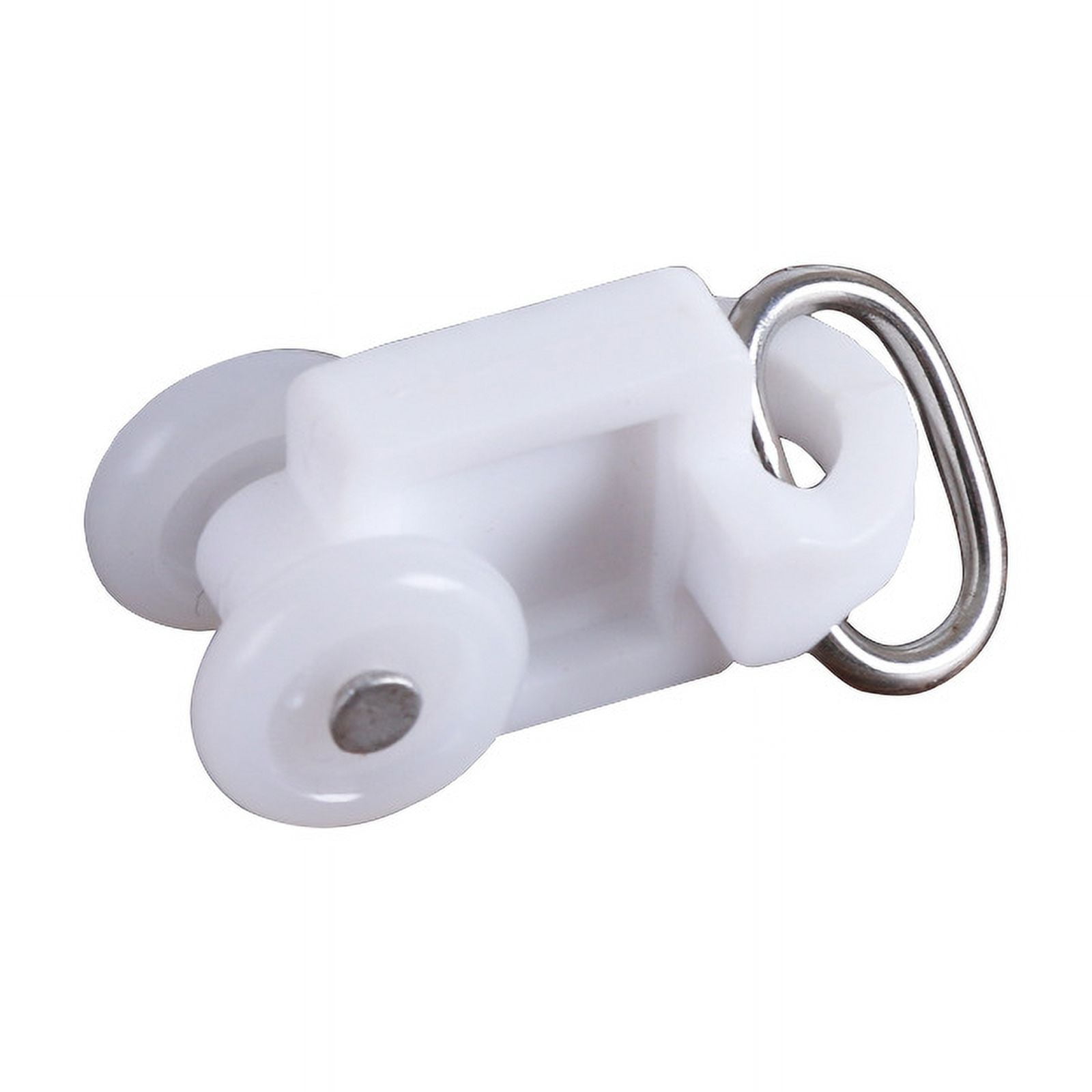 100 Pcs Curtain Track Plastic Twin Wheel Carriers Drapery Rail Sliding ...