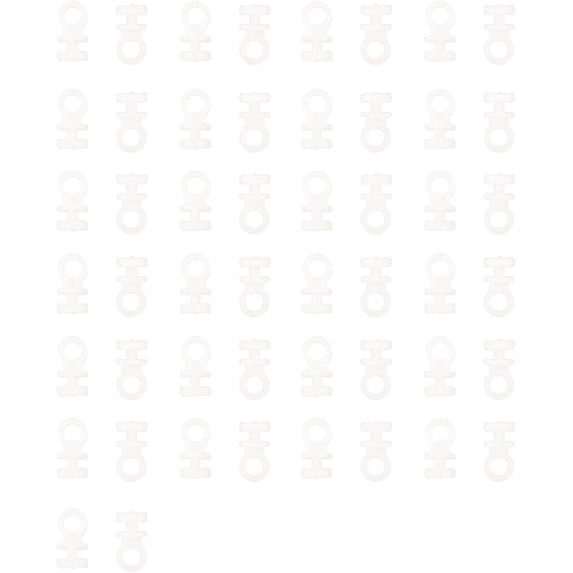 100 Pcs Curtain Track Rail Gliders Runner Wheel White Plastic Hooks ...