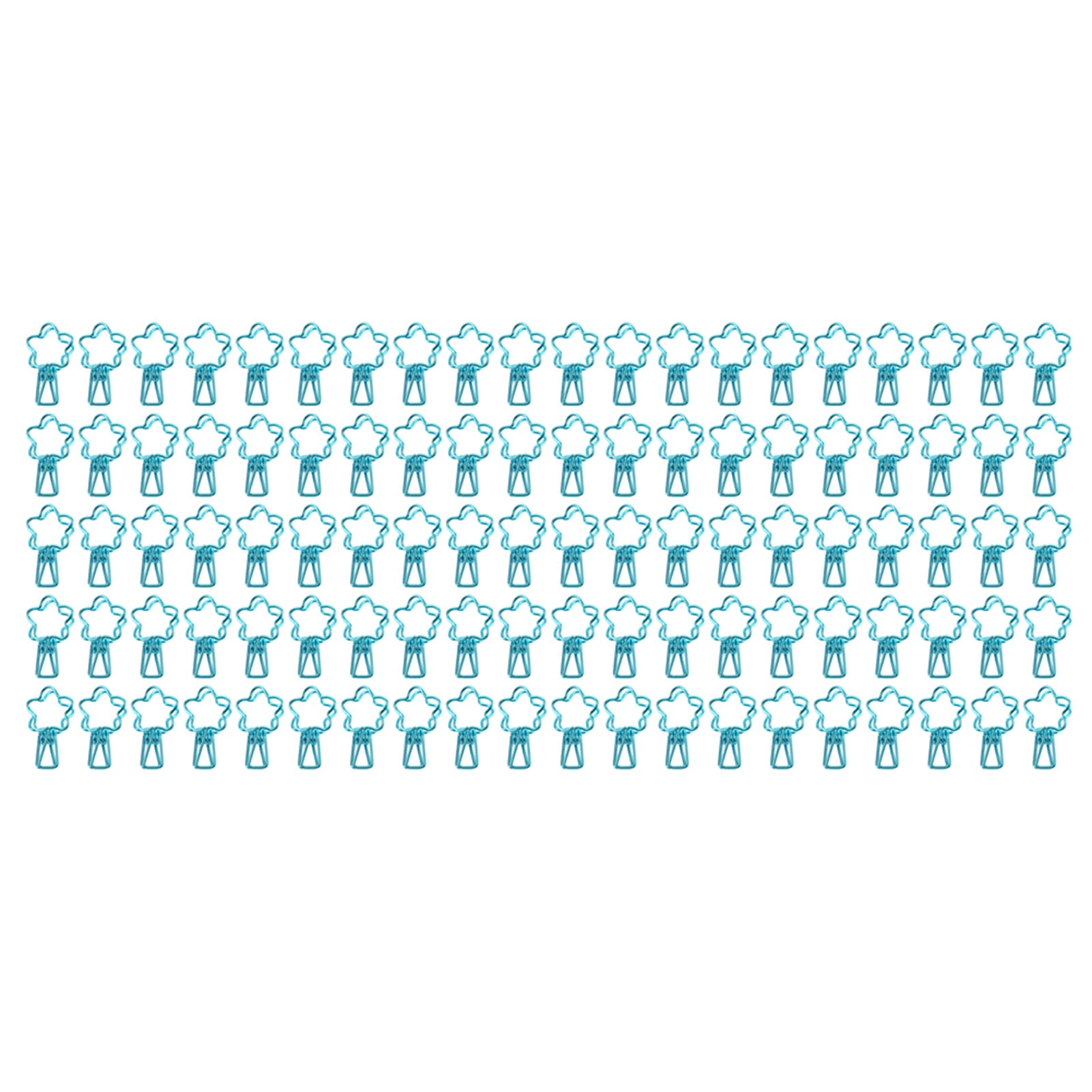 100 Pcs Cute Binder Clips Strong Clamping Force Innovative Flower Shape ...