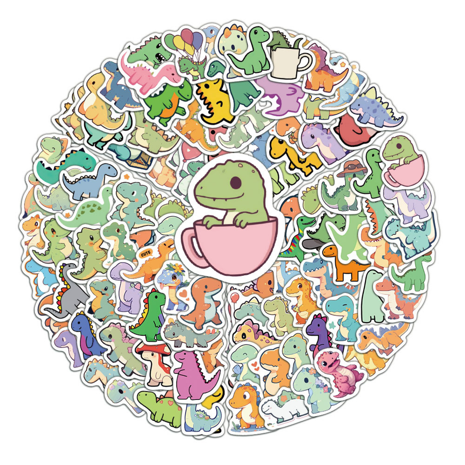 100 Pcs Cute Dinosaur Stickers for Kids, Water Bottle Stickers for Kids ...