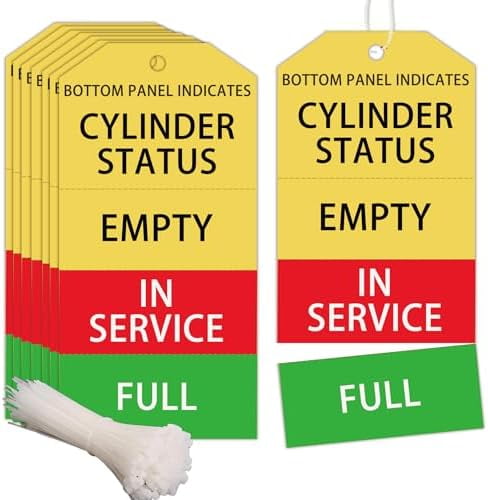 100 Pcs Cylinder Status Sign Tags Waterproof Gas Status Tanks Cardstock ...