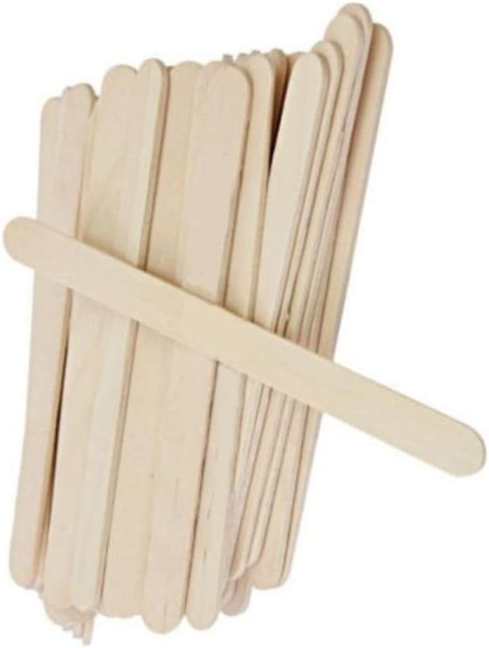 100 Pcs DIY Wood Sticks Ice Cream Sticks Wood Craft Sticks Treat Sticks ...