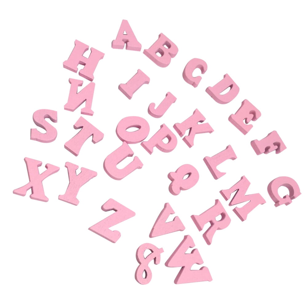 100 Pcs DIY Wooden Chips Letter Embellishments Wedding Table Scatter ...