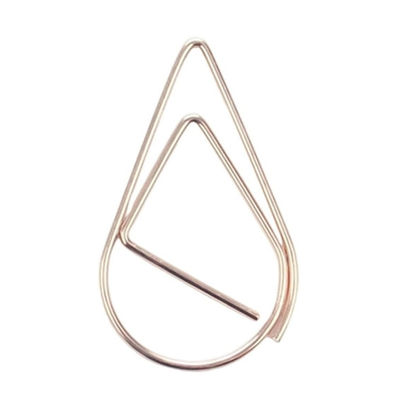 100 Pcs Decorative Paper Clips Water Drop Shape Paper Clip Bookmarks ...