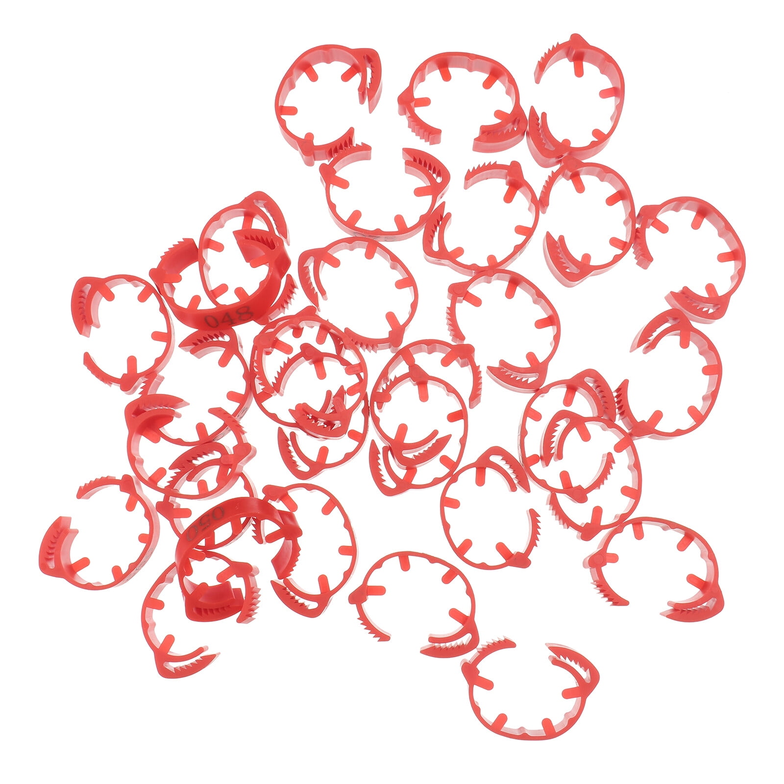 100 Pcs Digital Anklet Chicken Coop Accessories The Ring Thighs Red ...