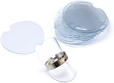 100 Pcs Disc Ring Displays Plastic Clear Jewelry Holder Wedding Ring ...