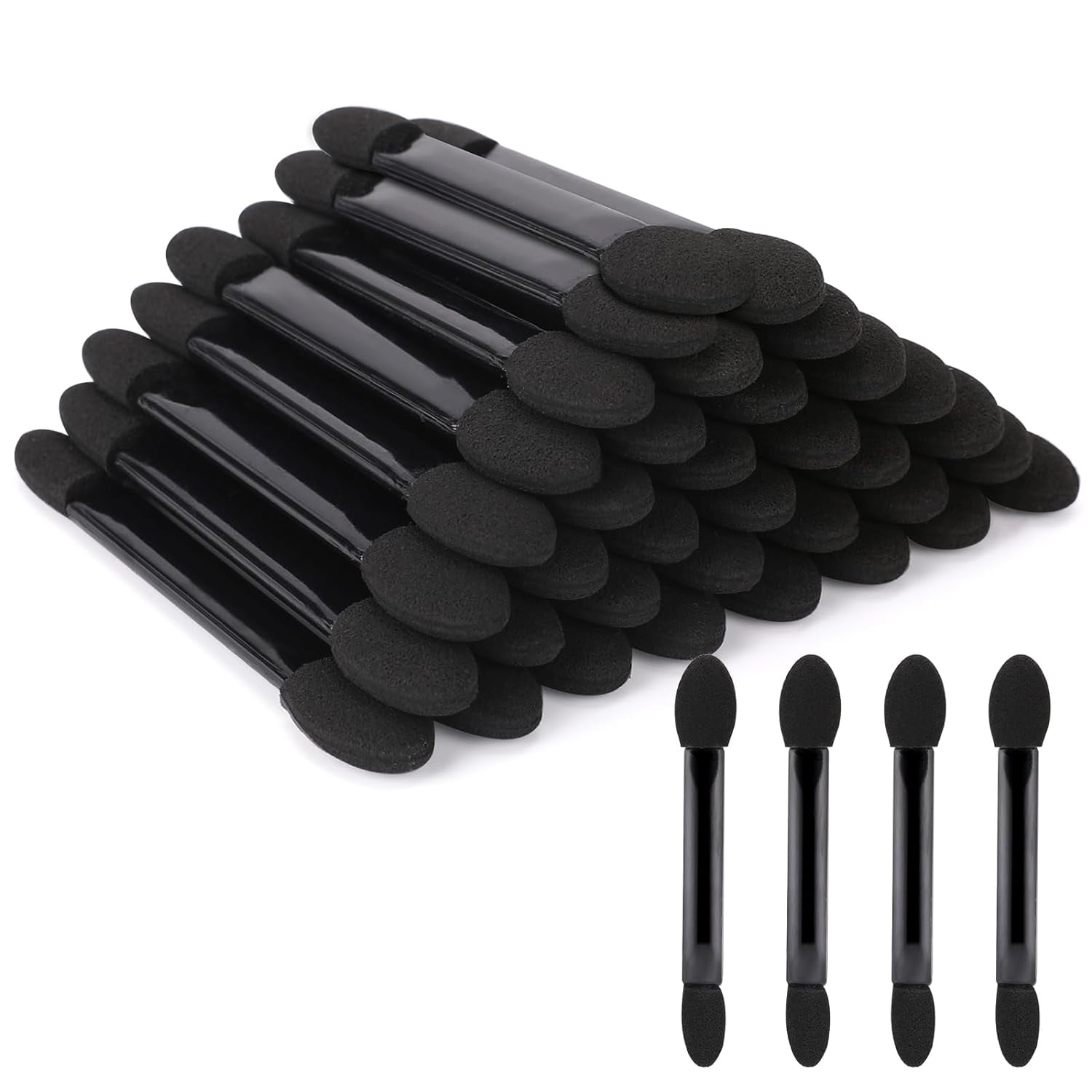 100 Pcs Disposable Double Head Eyeshadow Sponge Brushes Eyeshadow ...