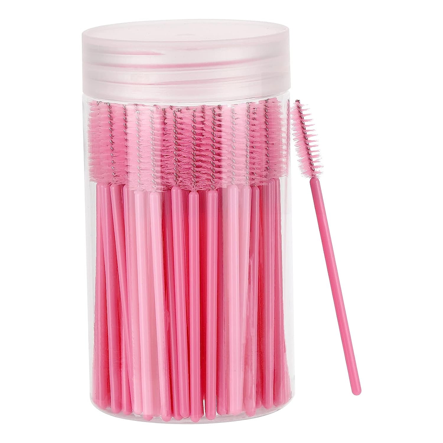 100 Pcs Disposable Eyelash Spoolies, Mascara Wands Eyebrow Brushes with ...