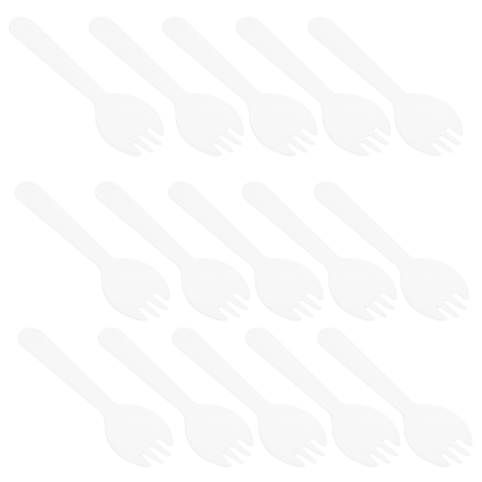 100 Pcs Disposable Fork and Spoon Spork Plastic Forks Spoons Cake ...