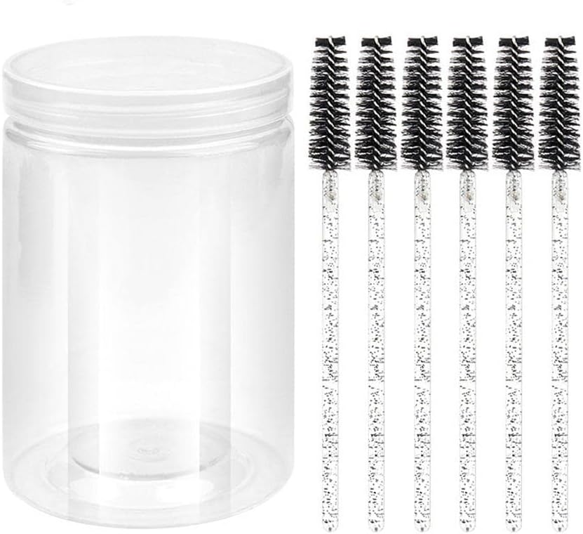100 Pcs Disposable Mascara Brushes, Crystal Lash Brushes with Container ...