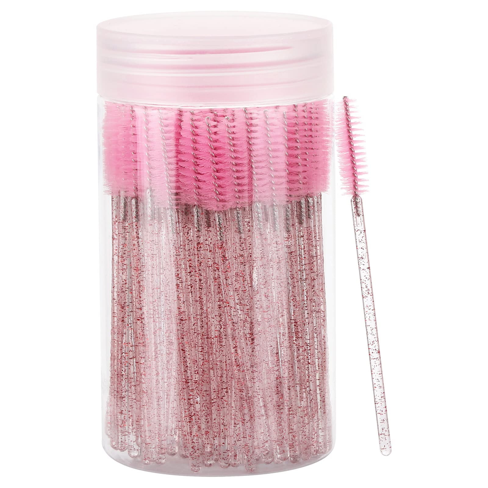 100 Pcs Disposable Mascara IFF17 Wands, Lash Brushes with Container ...