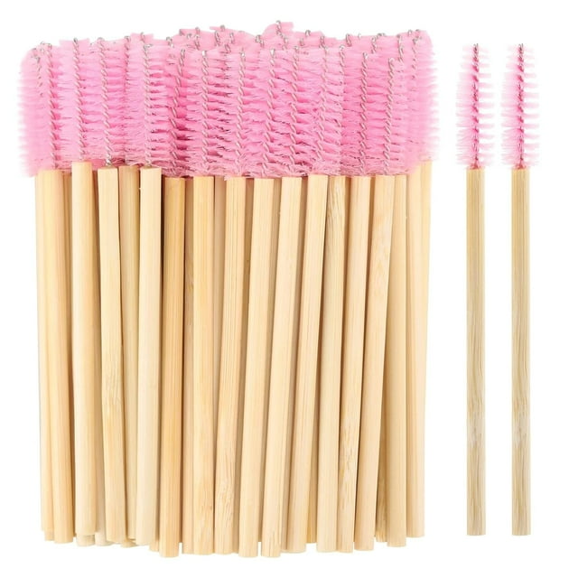 100 Pcs Disposable Mascara Wands, Bamboo Spoolies Brush for Eyelash ...
