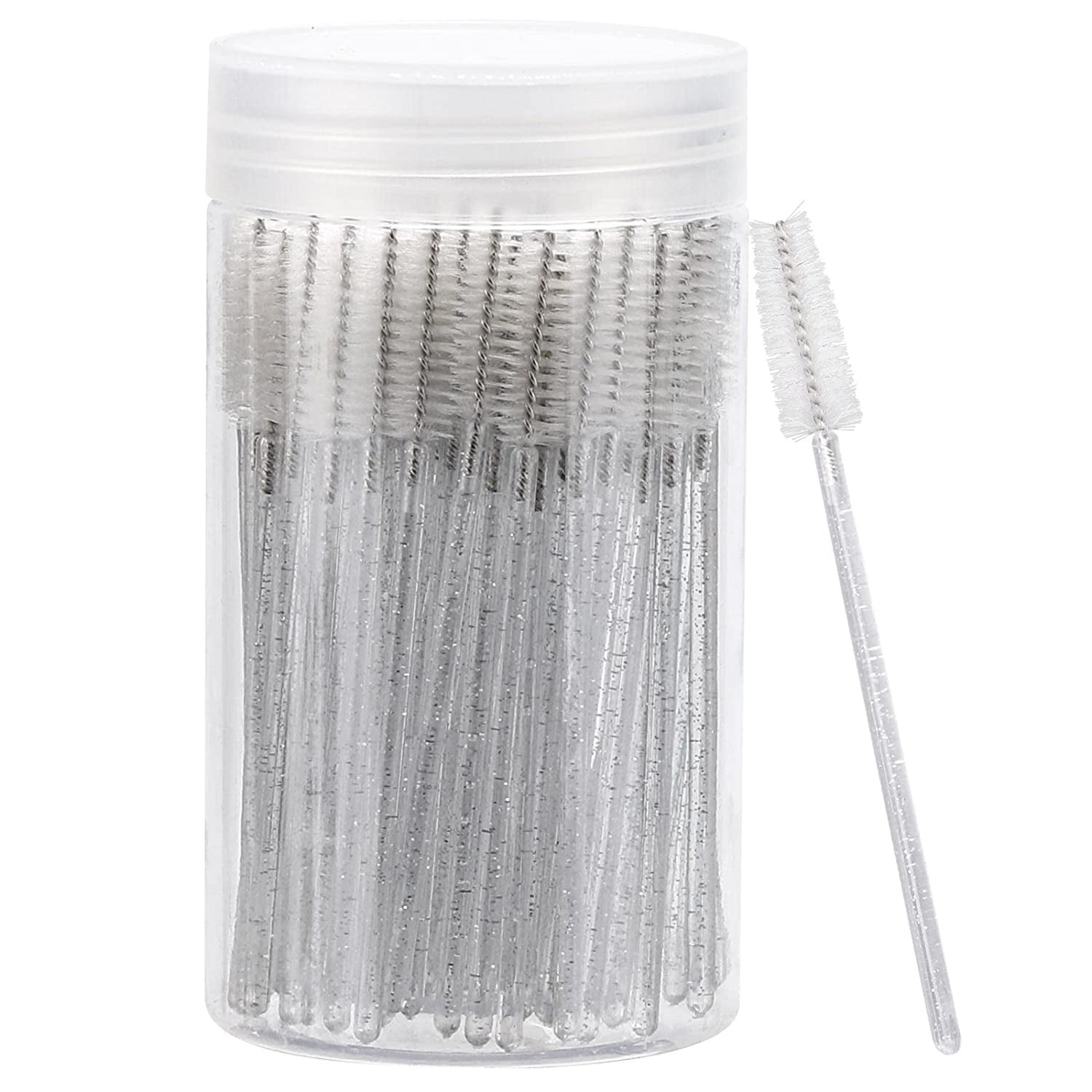 100 Pcs Disposable Mascara Wands, Crystal Eyebrow Spoolies Brush for ...