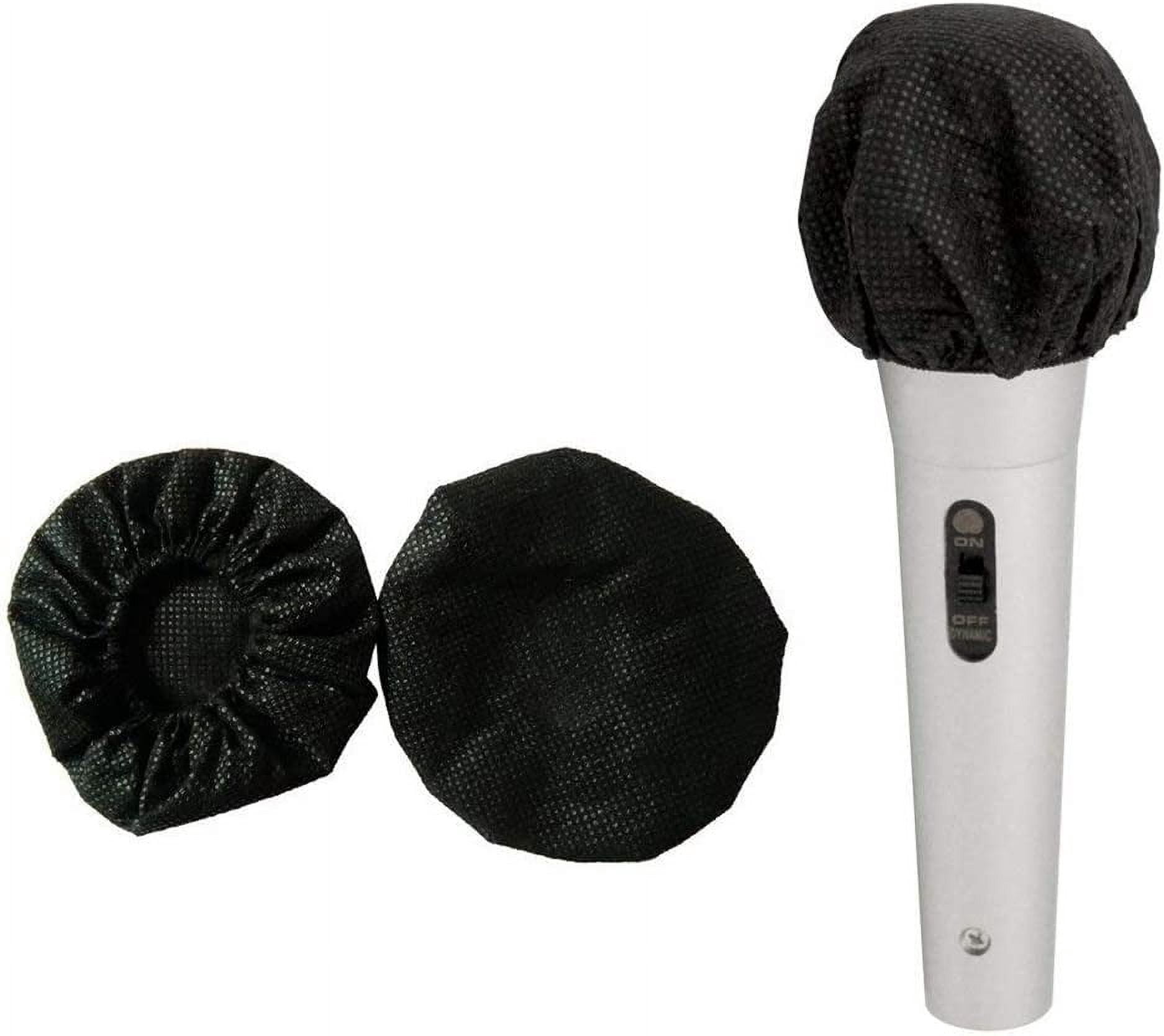100 Pcs Disposable Microphone Cover Non-Woven, 3.07inch Sanitary ...
