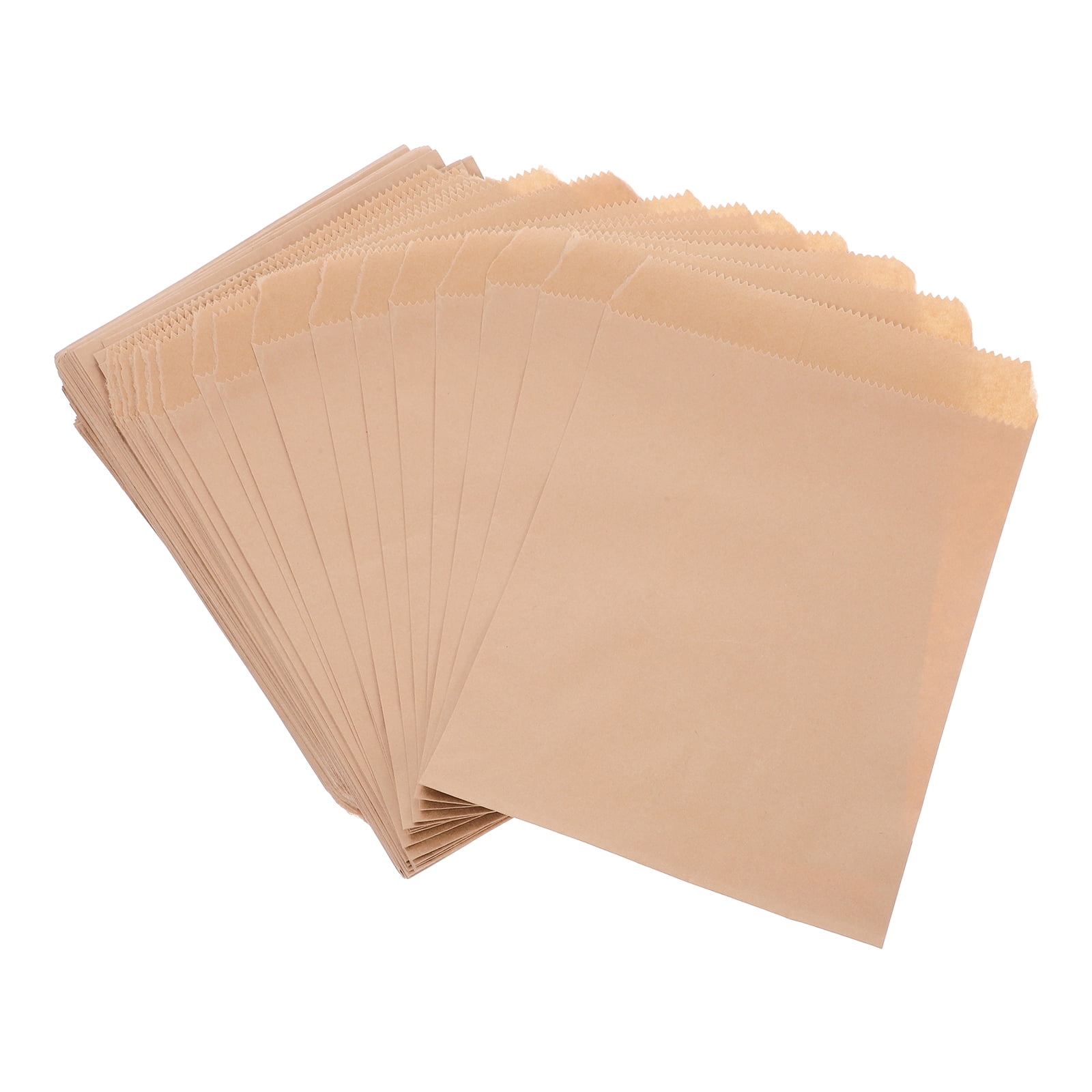 100 Pcs Disposable Paper Bag Cookie Paper Bag Oil Proof Food Bag Kraft ...