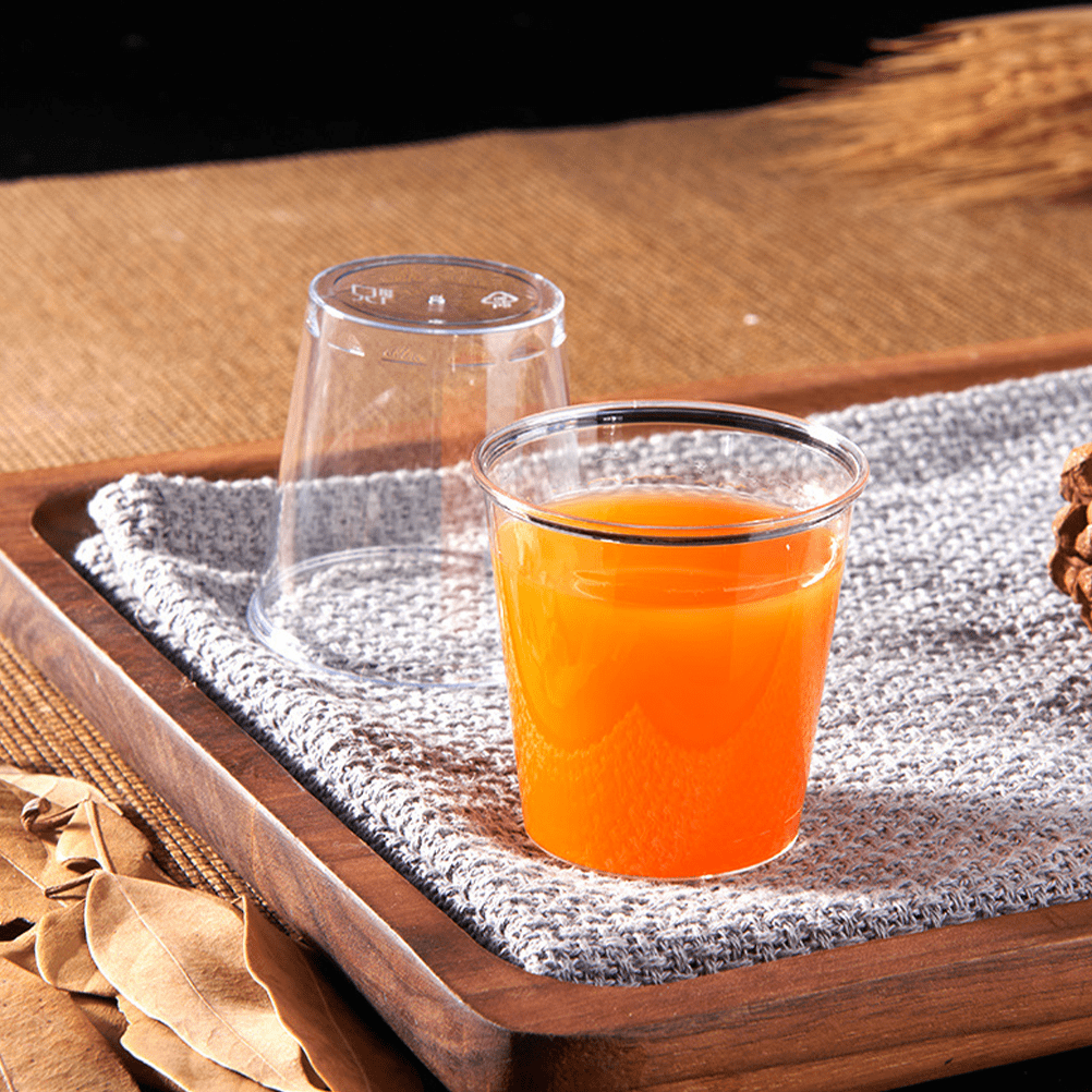 100 Pcs Disposable Wineglass Plastic Cups Clear Party Drinking Glasses ...