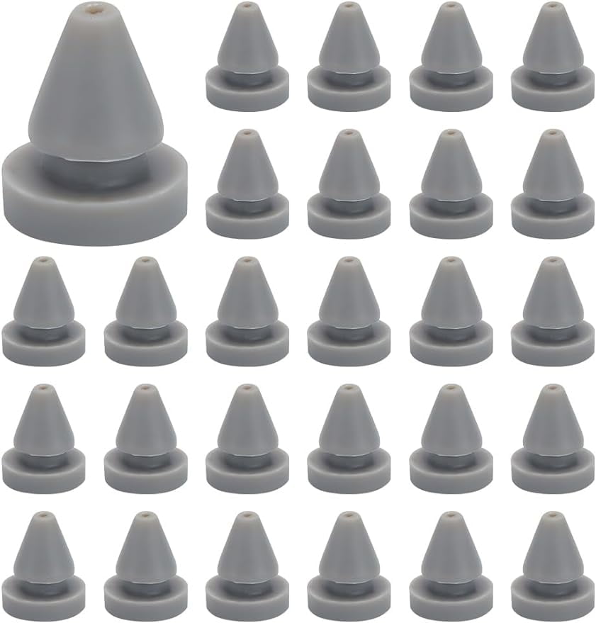 100 Pcs Door Silencers Gray Silicone Hinge Outlet Door Silencer Metal ...