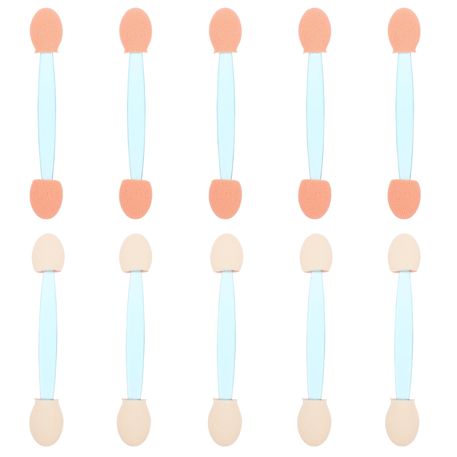 100 Pcs Double Ended Eyeshadow Brush Beauty Sponges Applicators Stick ...